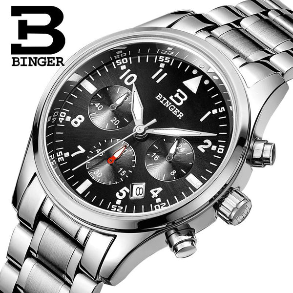 Binger Swiss Quartz Watch Men B 9202 – Binger Store
