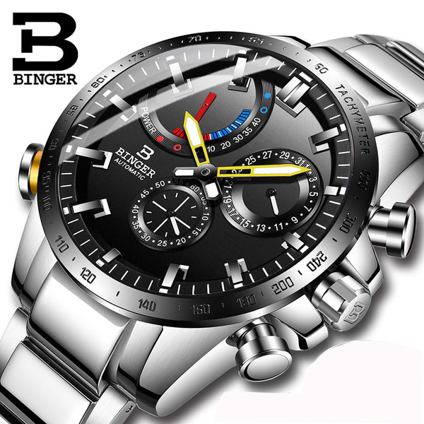 Binger Swiss Speedo Mechanical Men Watch B 10003B – Binger Store